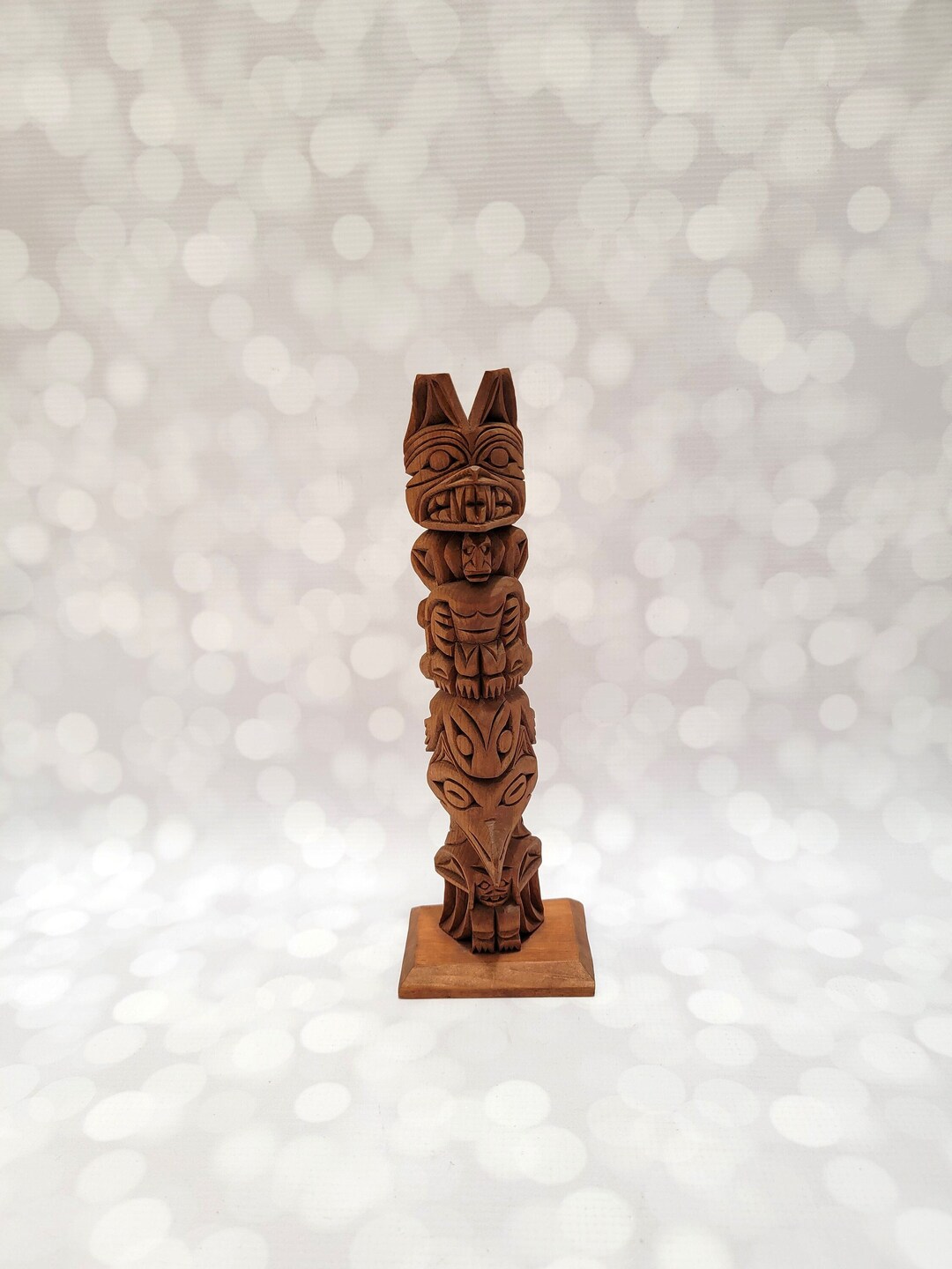 Native American Carved Wood Totem Raymond Williams - Etsy