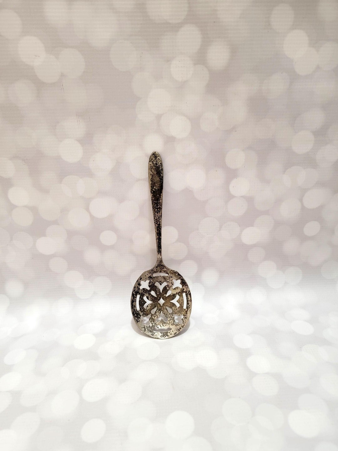 Vintage Slotted Spoon King Edward Silverplate - Etsy
