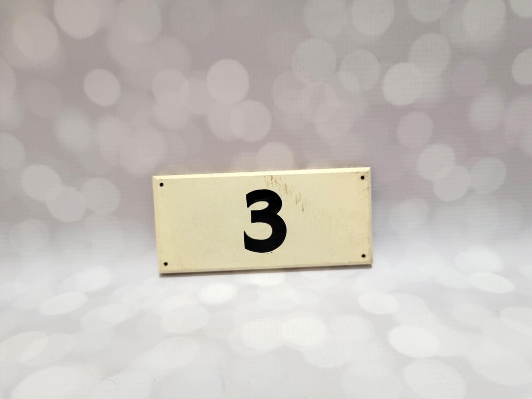 Vintage Wood Number 3 Plaque - Etsy