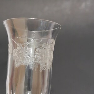 4 Grape & Grape Leaf Etched Glass Mismatch Liqueur or Cordial Glasses ...