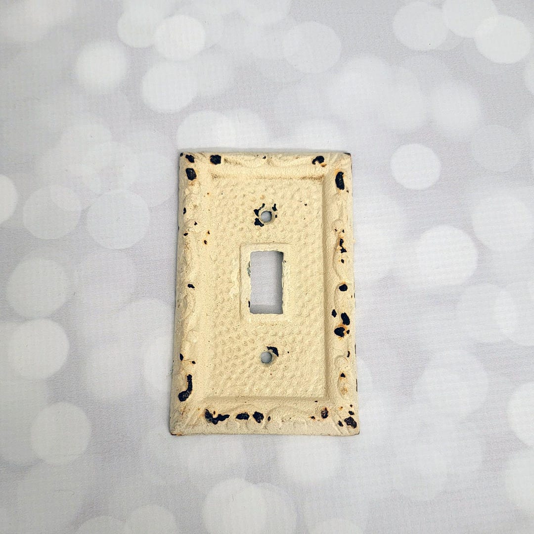 Cream Cast Iron Light Switch Cover Vintage - Etsy