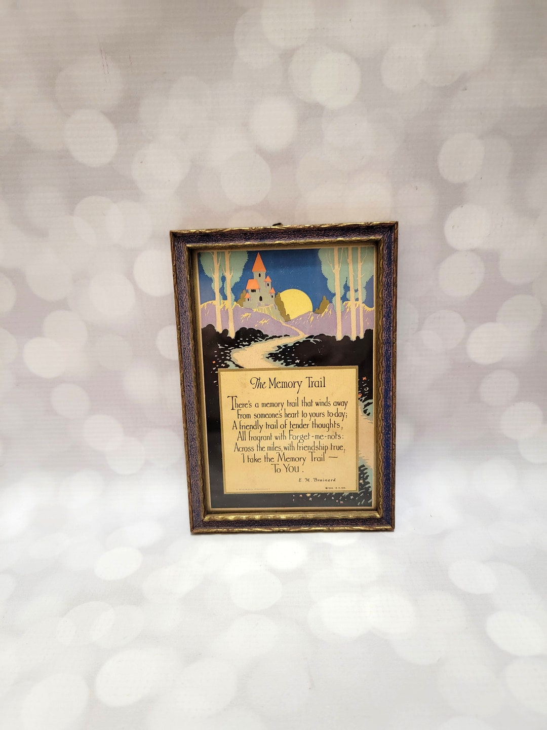 1926 the Memory Trail Friendship Picture E.M. Brainerd - Etsy