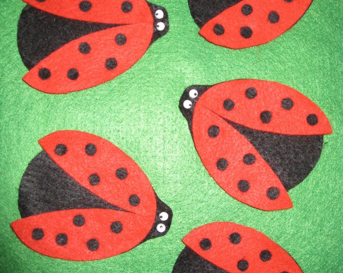 5 Little Ladybug Finger Puppets With Rhyme - Etsy
