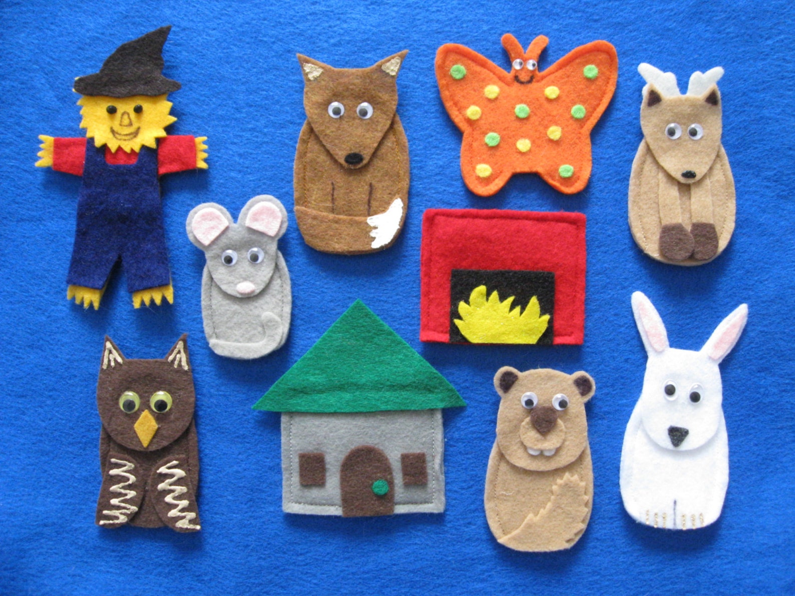 Handcrafted Felt Finger Puppets to Accompany "the Big Snuggle-up" - Etsy