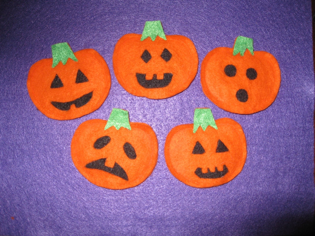5 Little Pumpkins Finger Puppets With Rhyme - Etsy