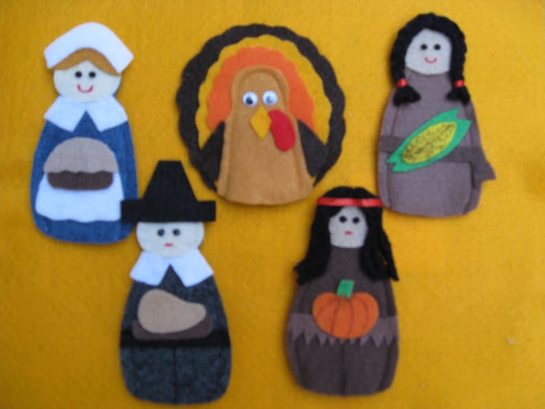 Thanksgiving Finger Puppets With Original Laminated Rhyme - Etsy