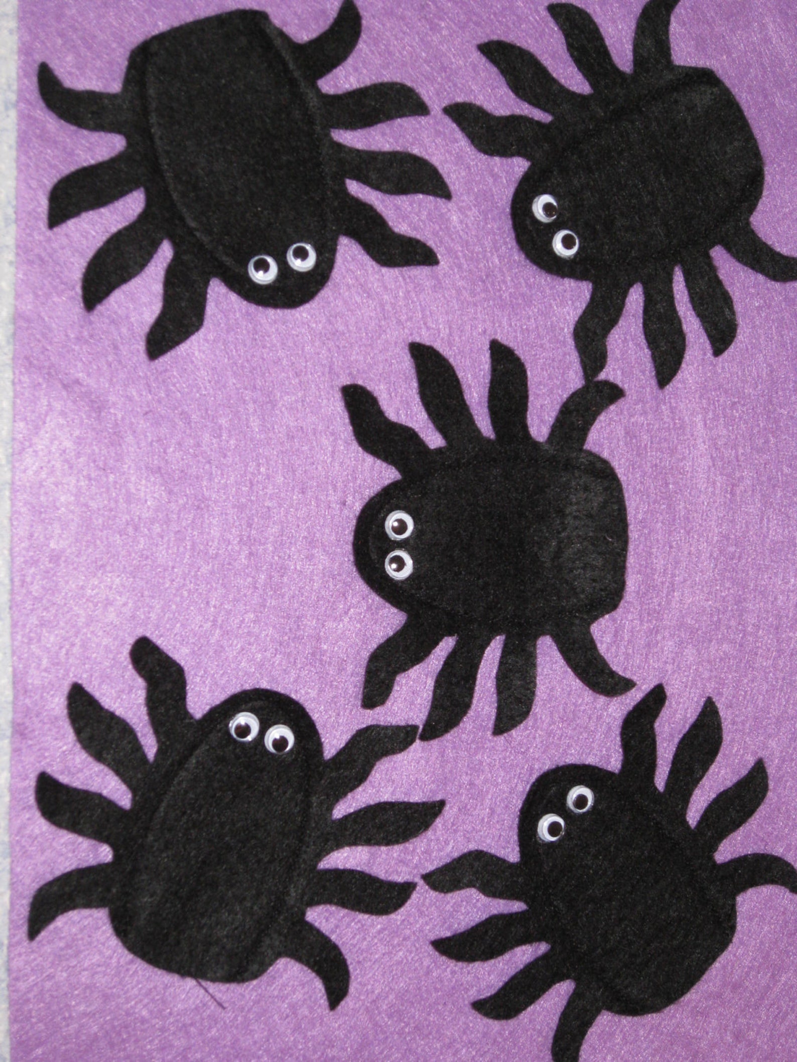 5 Spider Felt Finger Puppets With Original Laminated Rhyme - Etsy