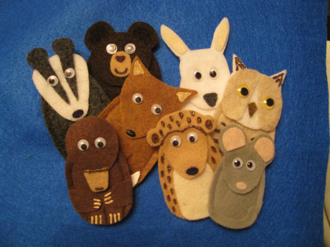 The Mitten (ukrainian Folktale) Felt Finger Puppets - Etsy