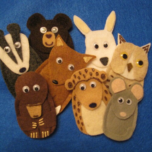 The Mitten ukrainian Folktale Felt Finger Puppets - Etsy