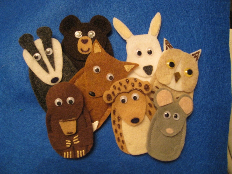 The Mitten ukrainian Folktale Felt Finger Puppets - Etsy