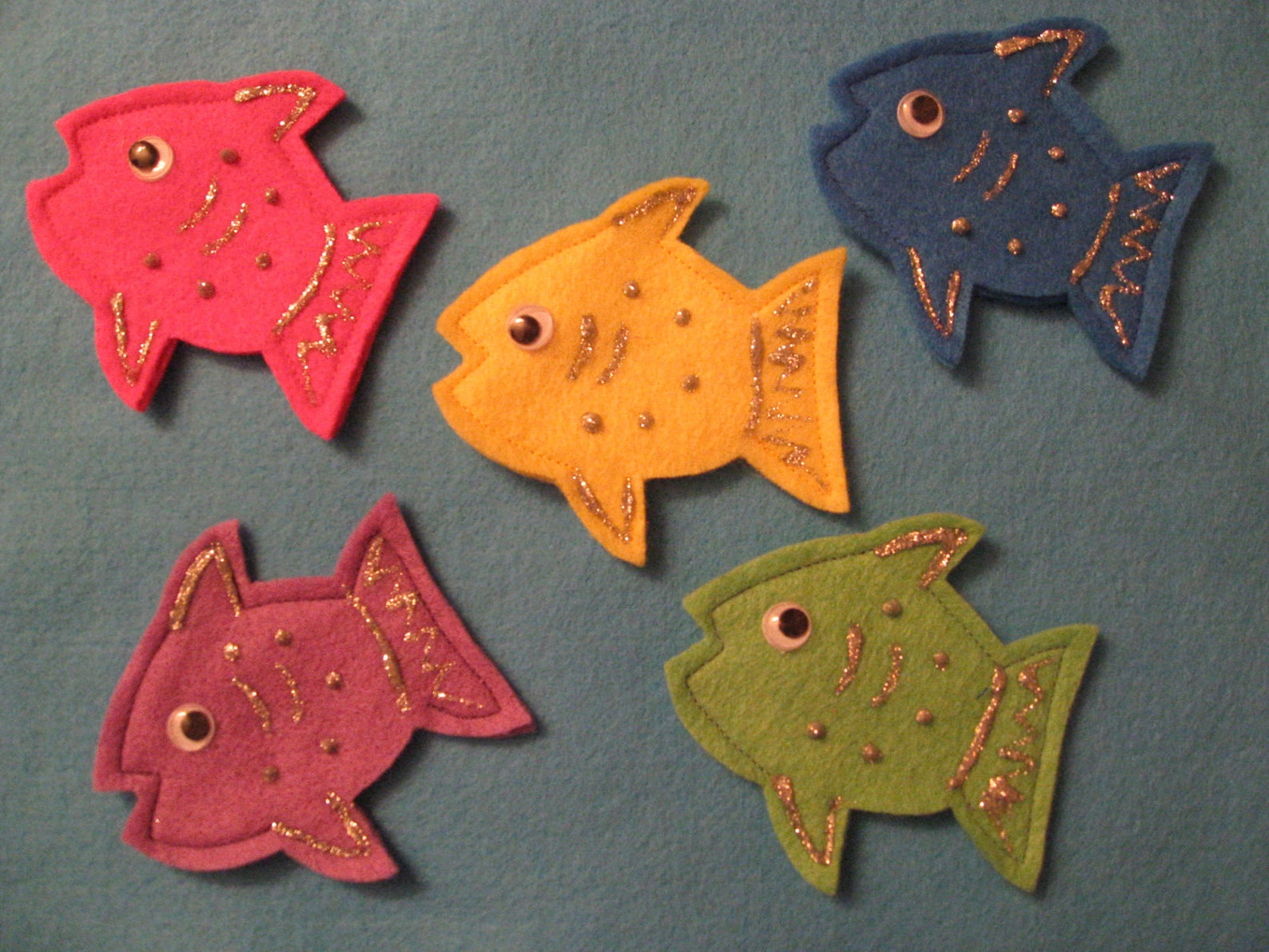 5 Little Fish Finger Puppets With Rhyme, Handcrafted From Felt - Etsy