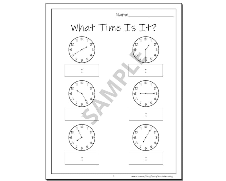 Time Worksheets Kindergarten