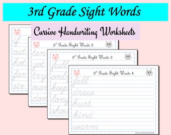 3rd Grade Worksheets - Etsy