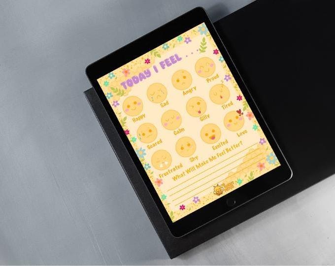 Today I Feel Printable Feelings Chart for Kids | Emotional Check-in ...
