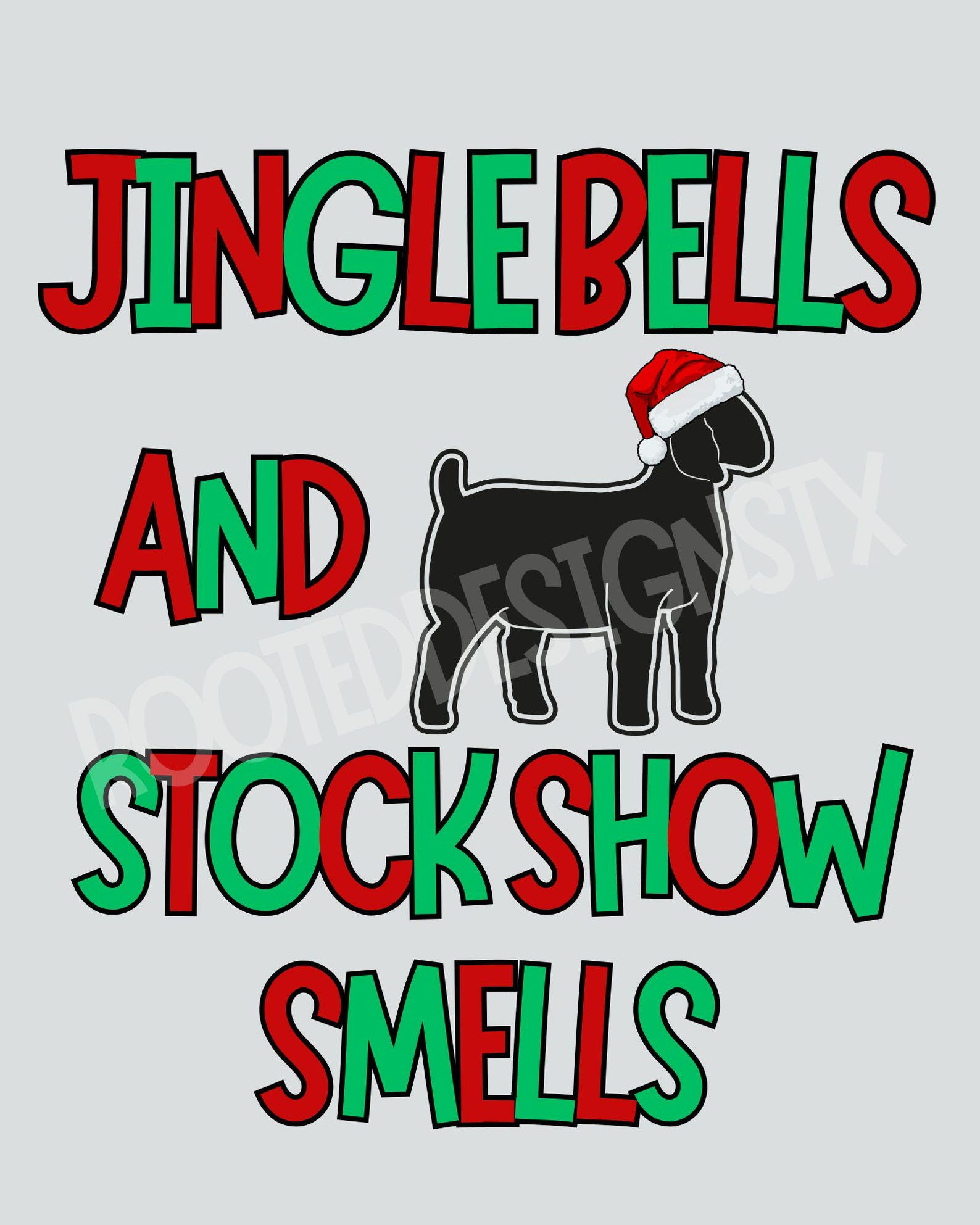 Holiday Show Lamb and Goat Funny PNG - Jingle Bells Stock Show Smells ...