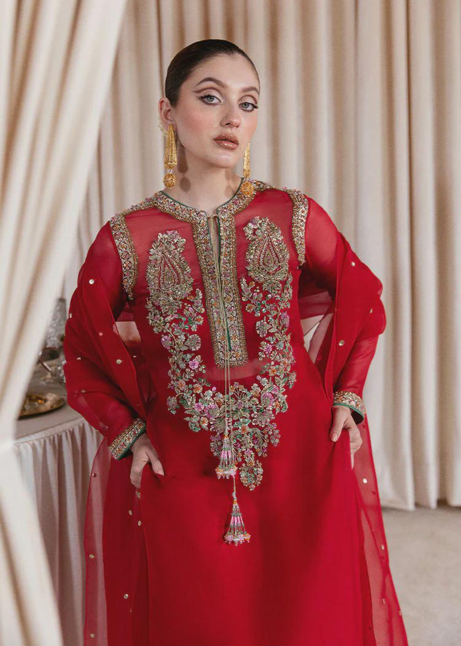 Pakistan Indian Women Maxi, Maria B Designer, Hand Made Lehenga, Fully ...