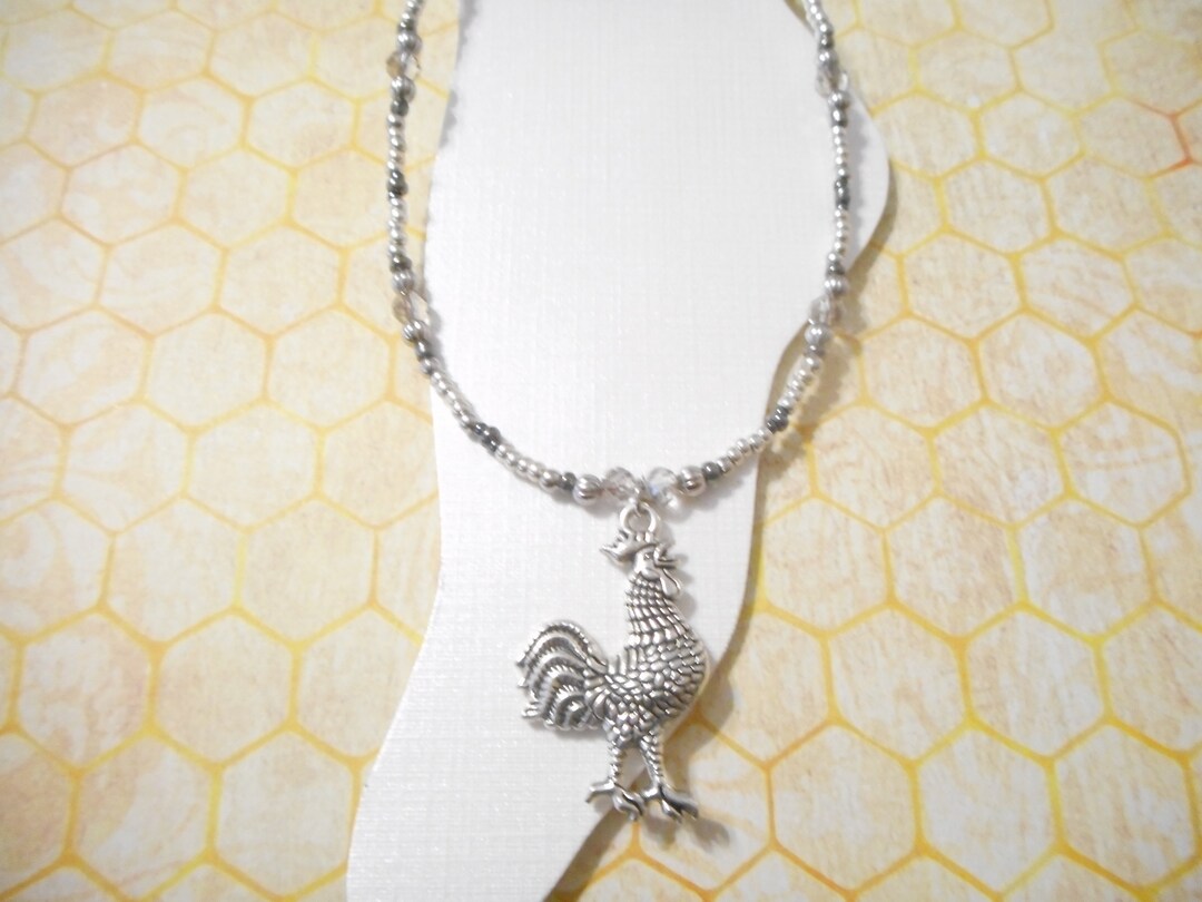 Stunning Rooster Chicken in Silver Ankle Bracelet - Etsy