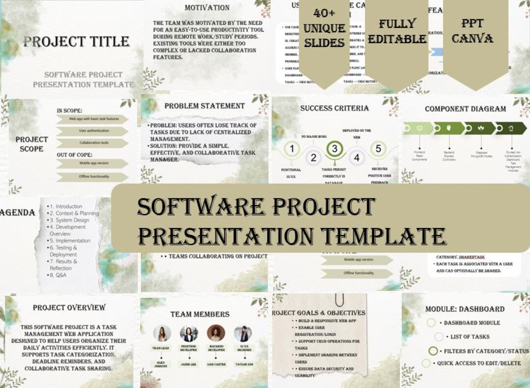 Software Project Presentation Template: 40+ Editable Powerpoint Slides ...