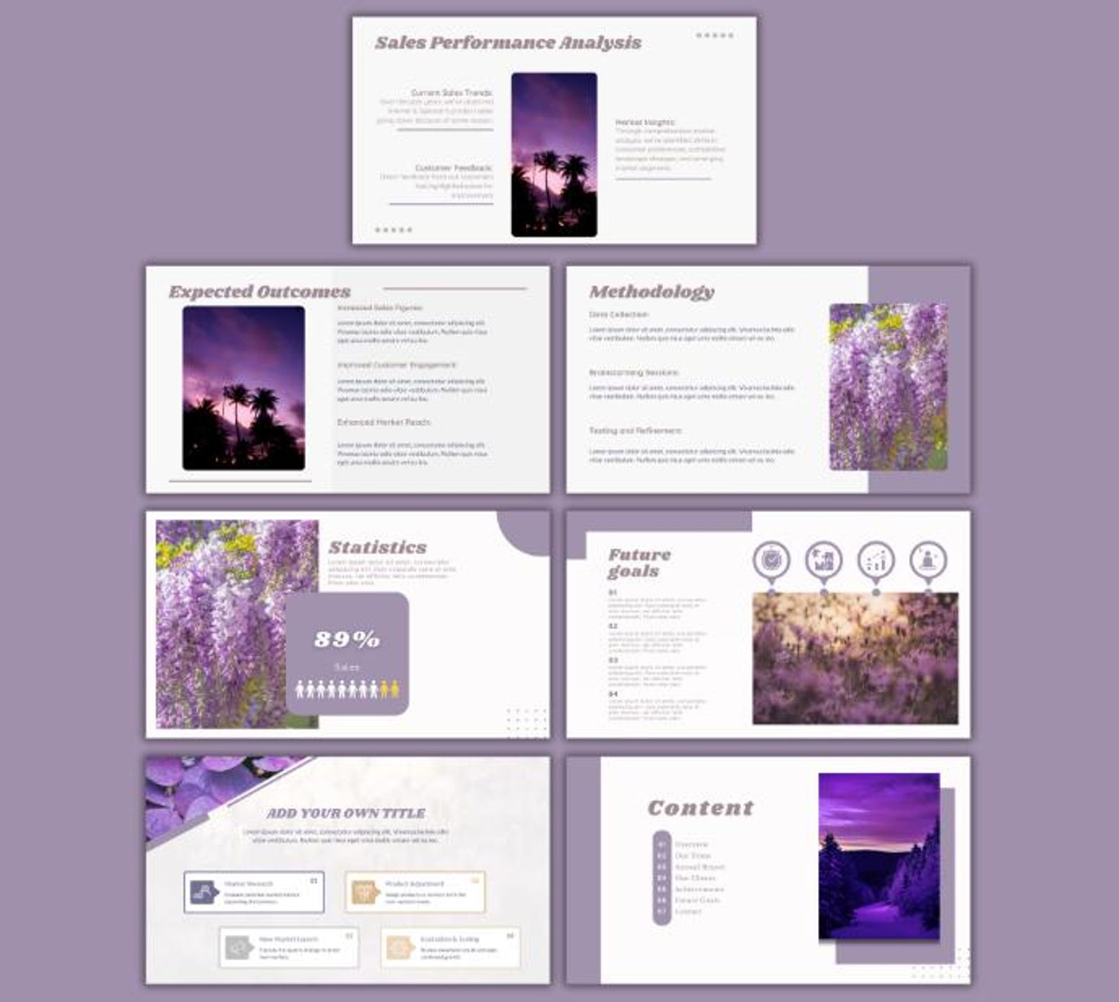 Lavender Business Presentation Template: Minimalist Design, 30+ Slides ...