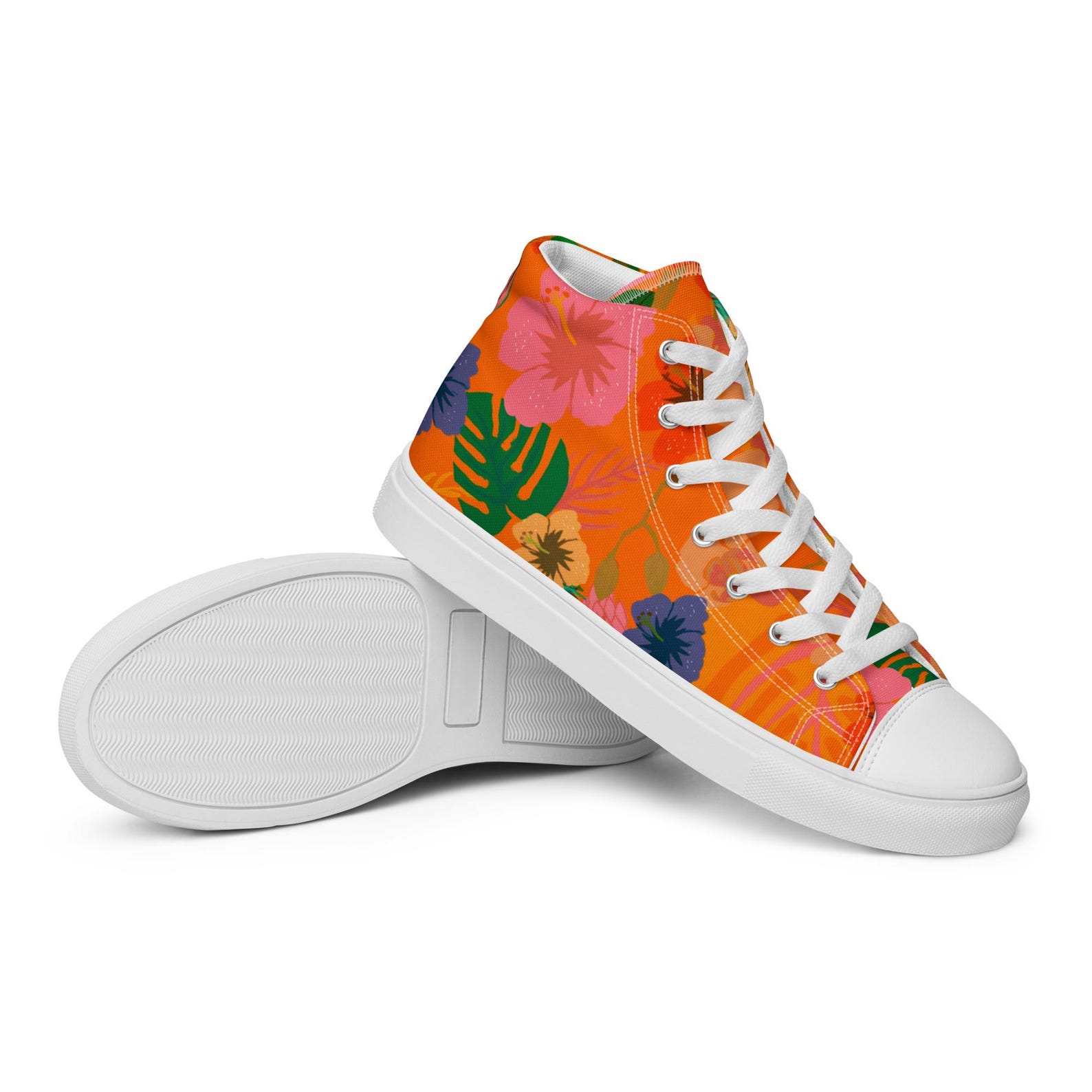 Bold Floral Canvas Shoes (men's Sizes) - Etsy