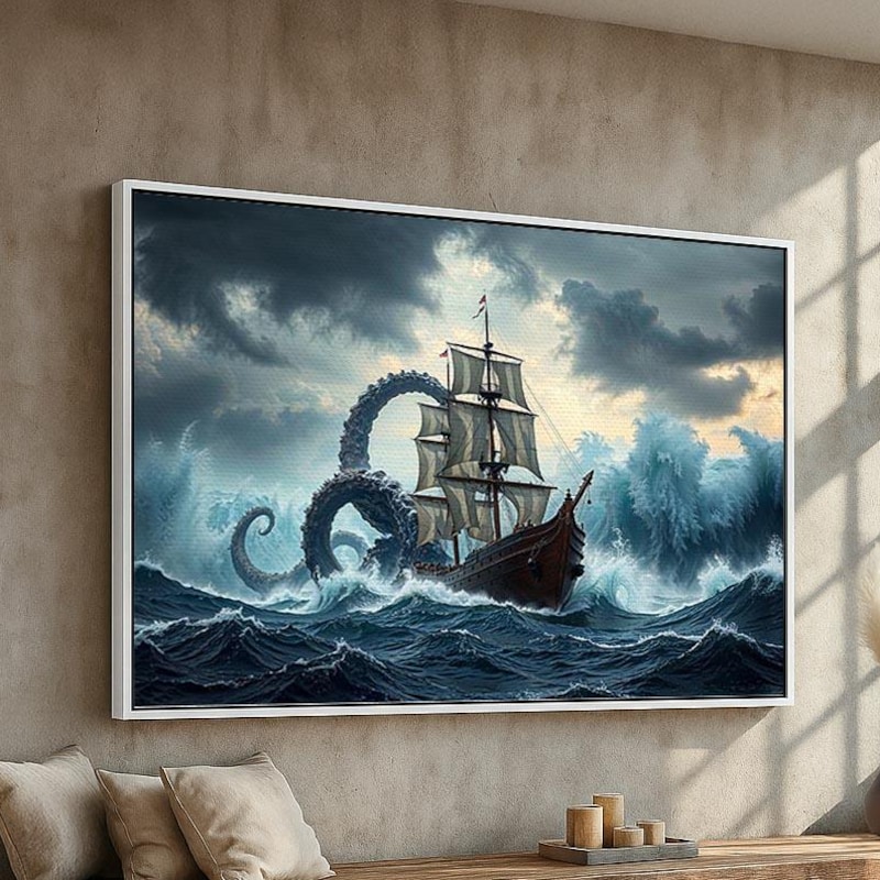 Pirate Ship Monster Canvas - Etsy