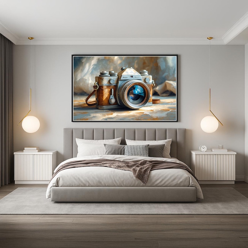 Vintage Camera Wall Art | Retro Photography Decor Canvas Poster | Gift ...