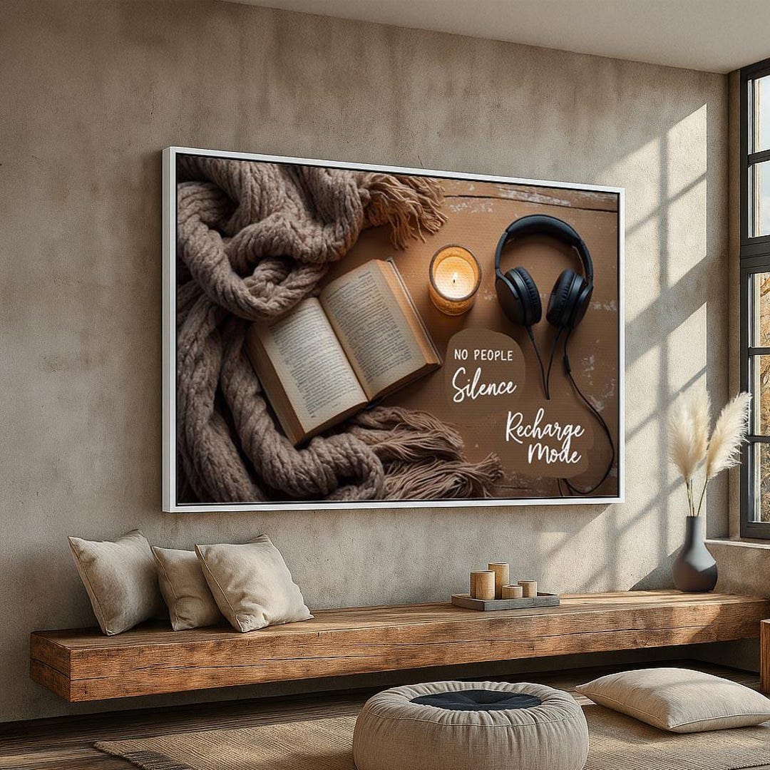 Introvert Wall Art | No People Silence Recharge Mode Print | Cozy Self ...
