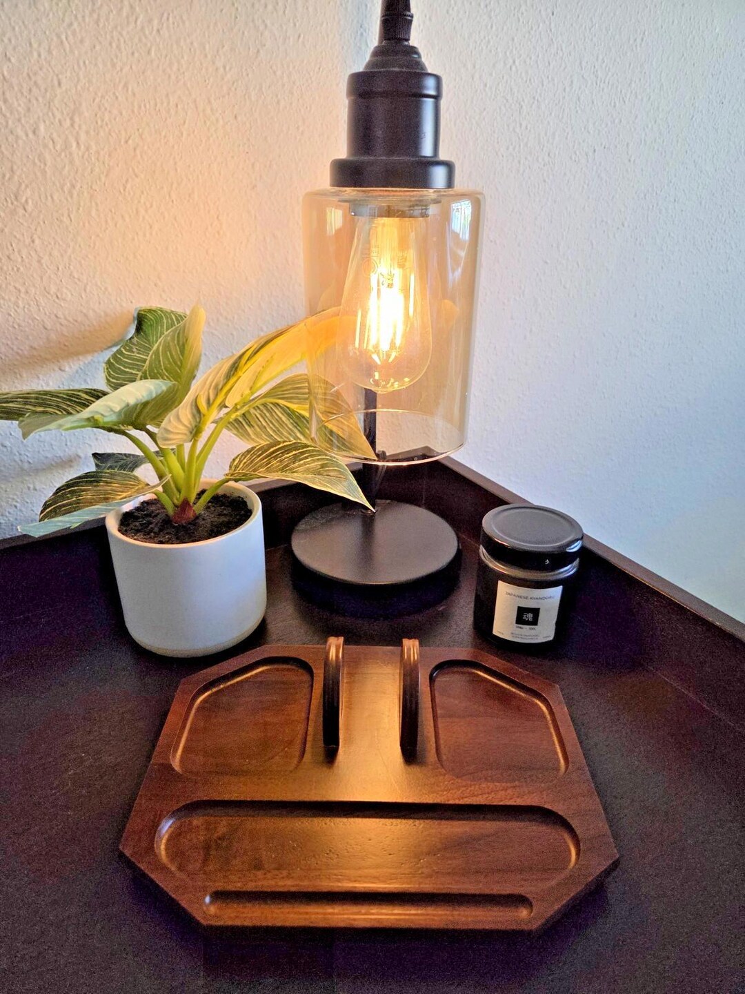Mid-century Modern Walnut Wood Valet Tray: Decatur Industries Desk ...