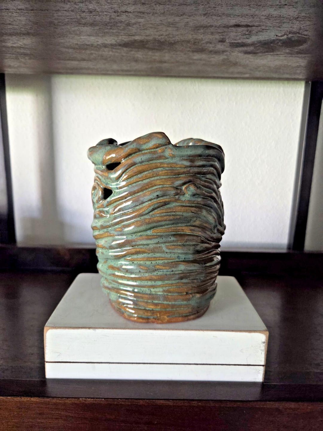 Signed Marcia Studio Pottery Vase: Rustic Coil-built Stoneware, Dated ...