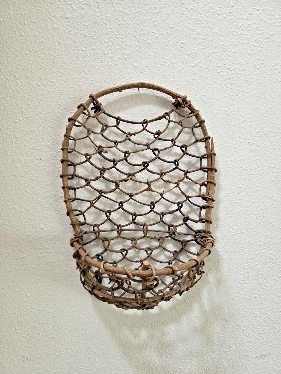 Primitive Grapevine Wall Basket: Rustic Farmhouse Decor, Herb & Produce ...