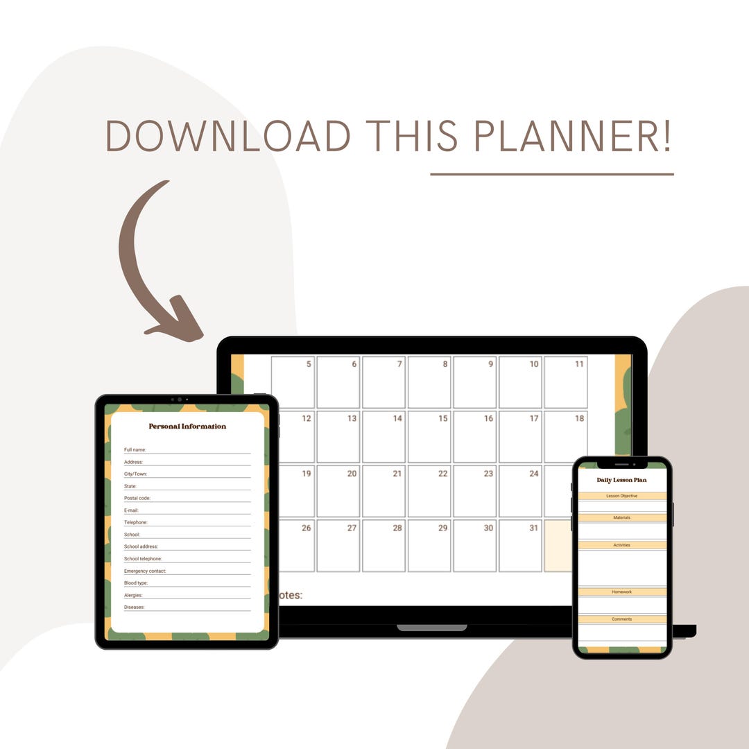 Editable 2025 Teacher Planner | Calendar, Monthly Layout, Student Info ...