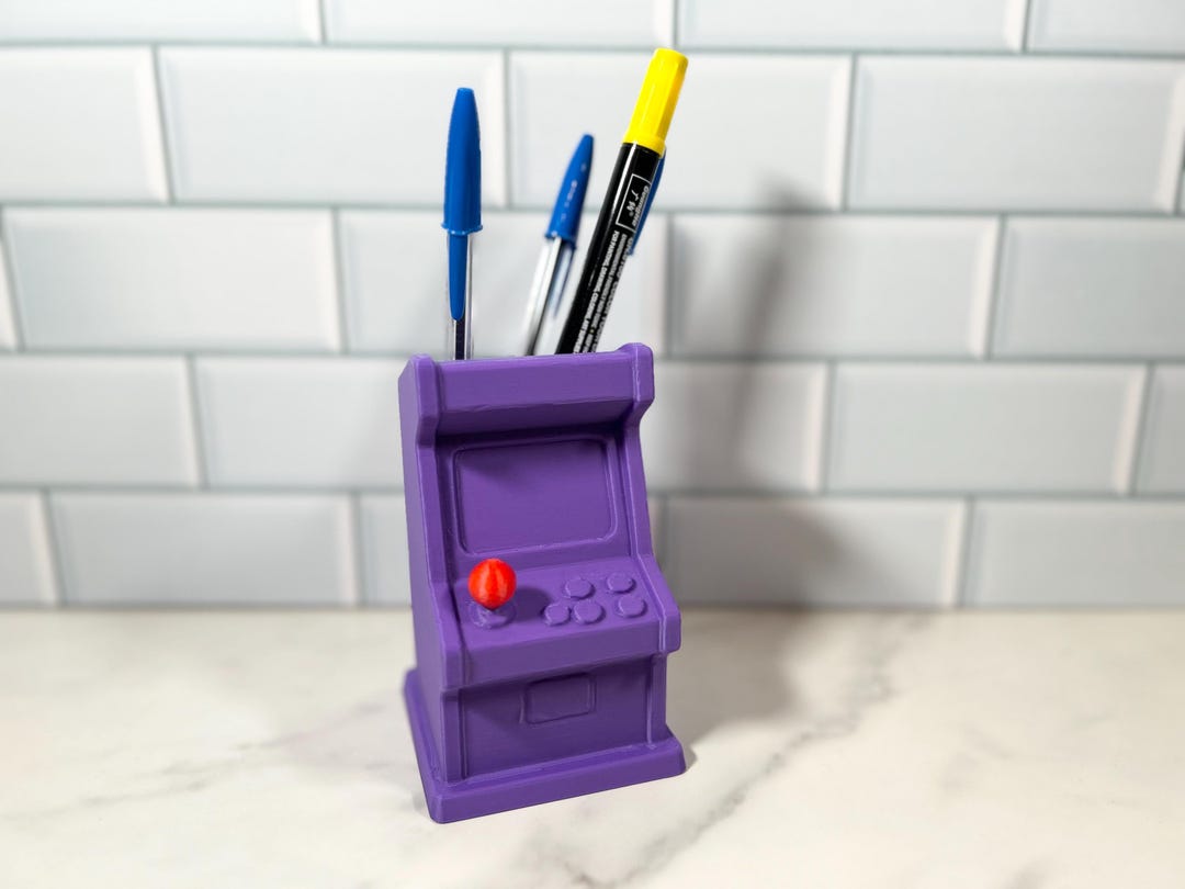 Arcade Machine Pen Holder | Retro Arcade Pen Stand, Arcade Inspired ...