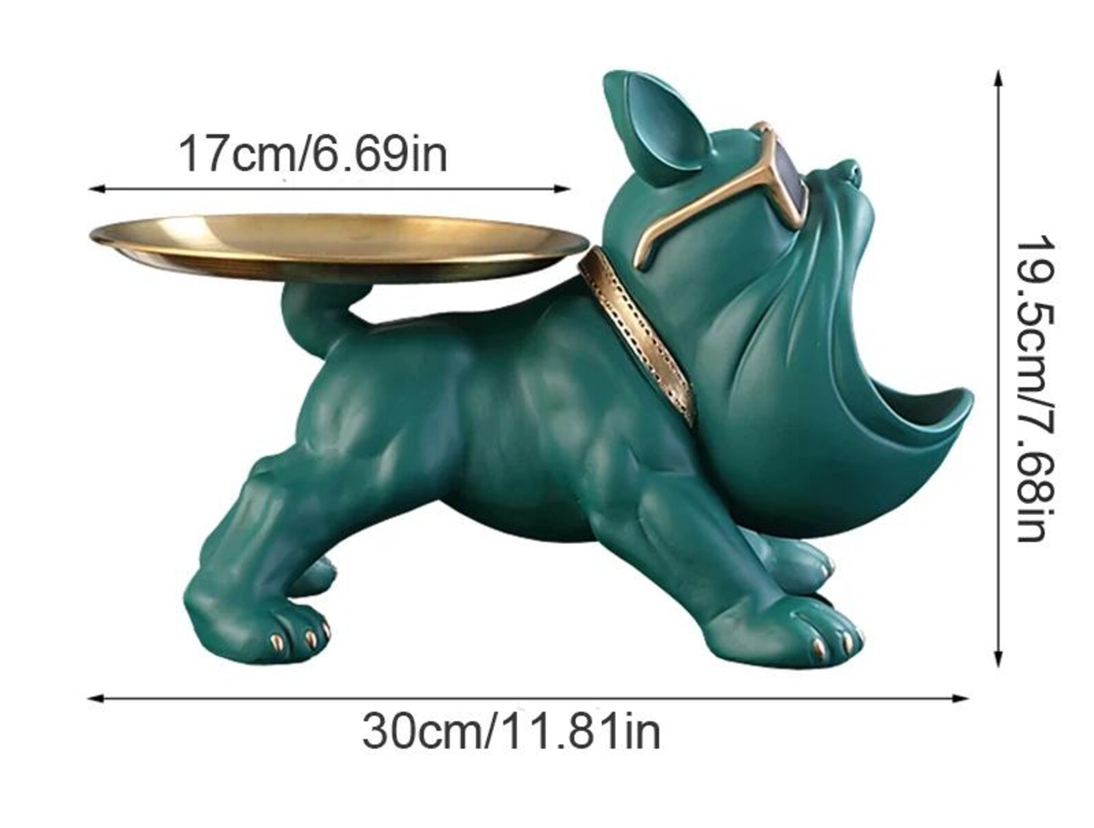 Bulldog Figurine Storage Box: Resin Dog Statue, Home Decor Ornament - Etsy