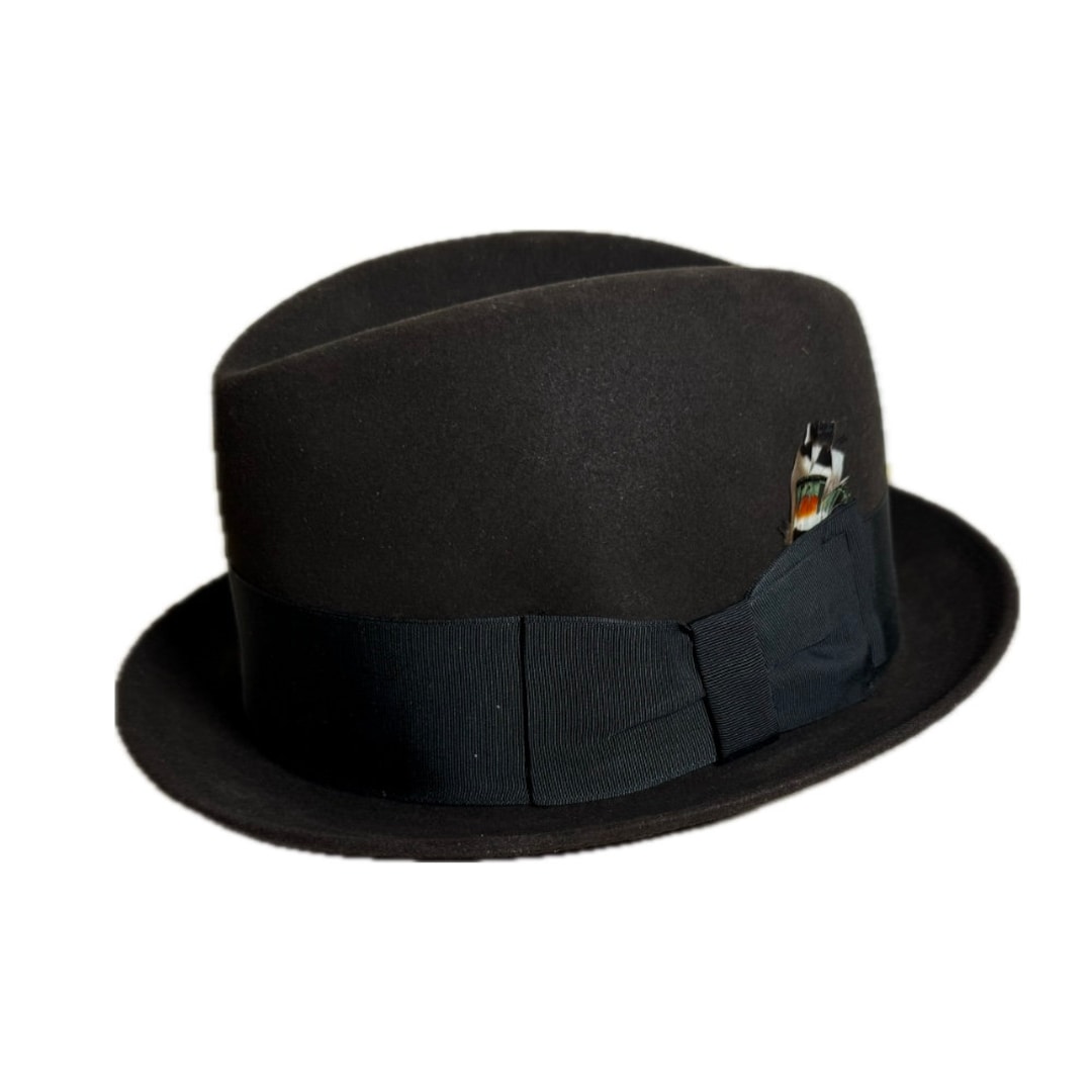 Vintage Adam Fifth Avenue New York Dark Brown Fedora Size 7 1/8 Mens ...