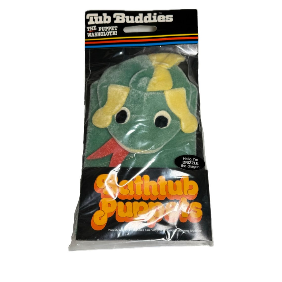 Rare Vintage 1982 Tub Buddies Baby Einstein Puppet Drizzle the Dragon ...