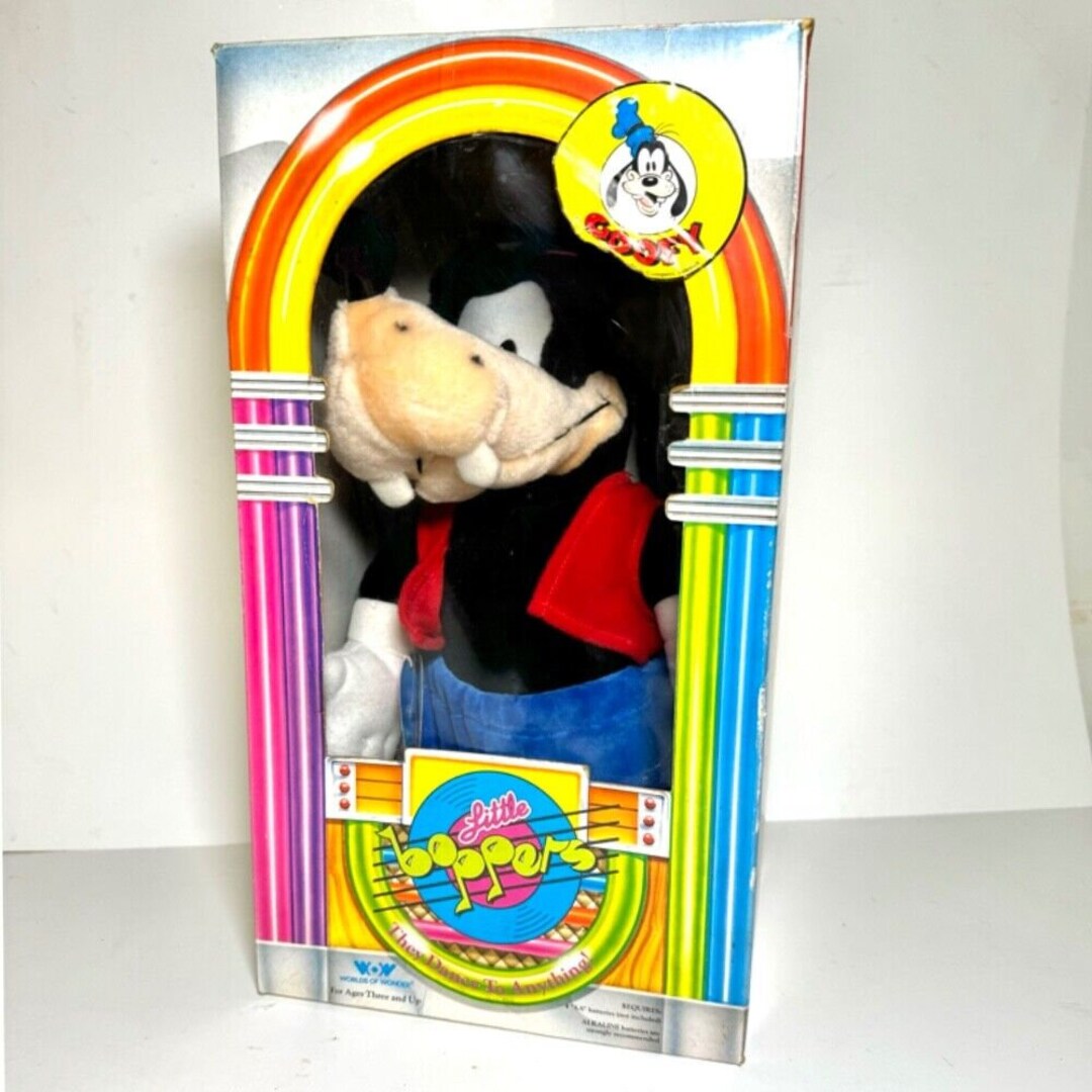 Vintage 1987 Little Boppers Goofy worlds of Wonder Plush Animated ...