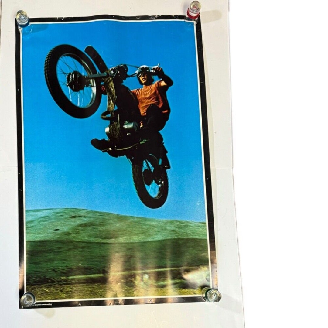 Rare Vintage 1972 Original Riding High Motorcycle Poster Vintage ...