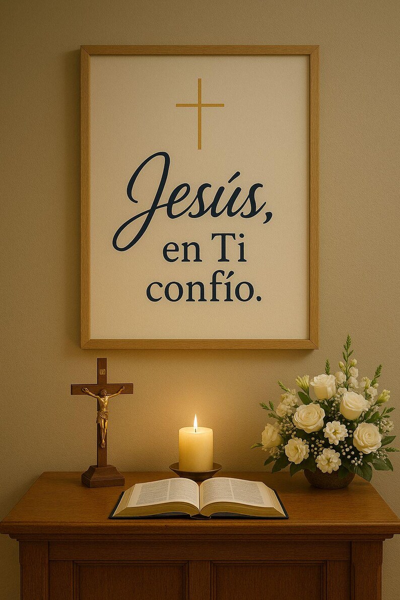 Oracion Jesus En Ti Confio - Etsy