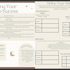 Digital Goal-setting Planner: Printable Productivity Journal (instant ...