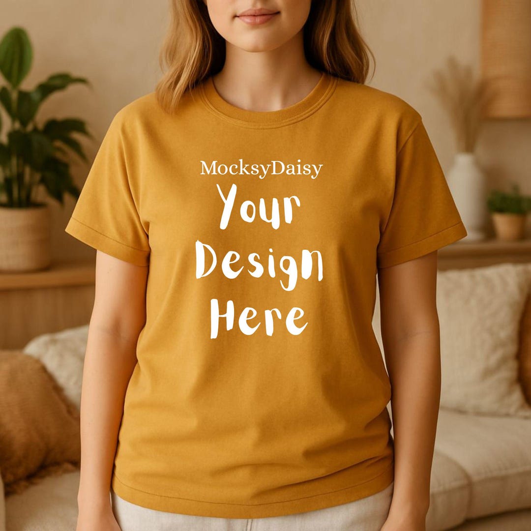 Mustard Comfort Colors 1717 Mockup: Fall Football Design (JPEG Digital ...
