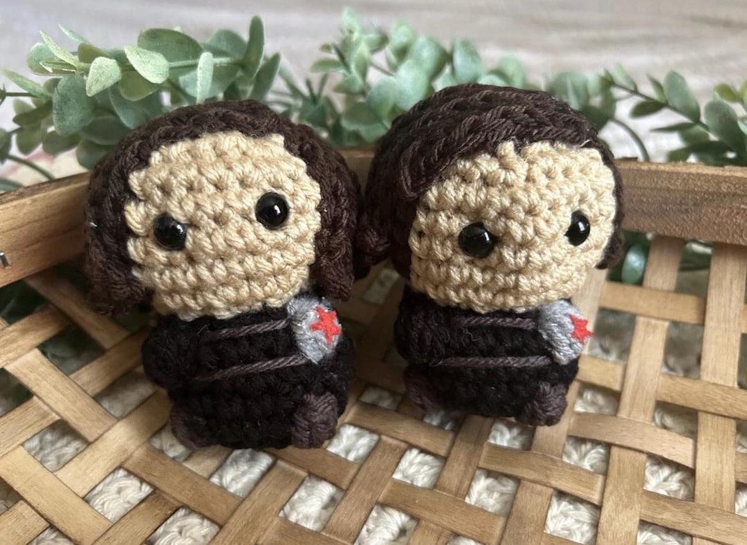 Handmade Crochet Mini Chibi Amigurumi Bucky Barnes Winter Soldier ...