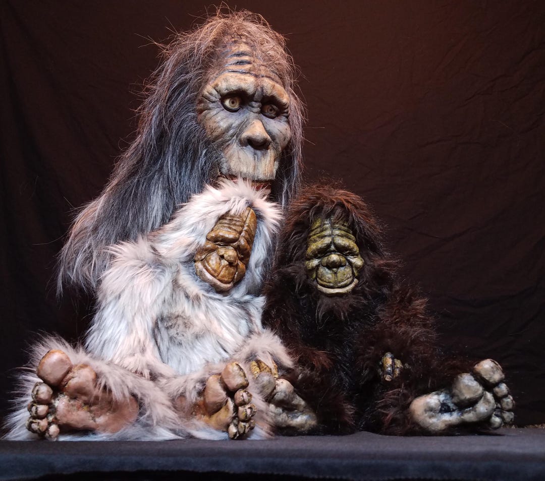 Bitty Bigfoot Handmade Bigfoot Plush Art Doll – Resin Face Cryptid ...