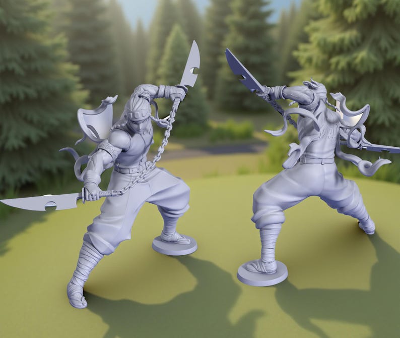Uzui Tengen STL – High-detail Demon Slayer Figure | 3D Printable Sound ...