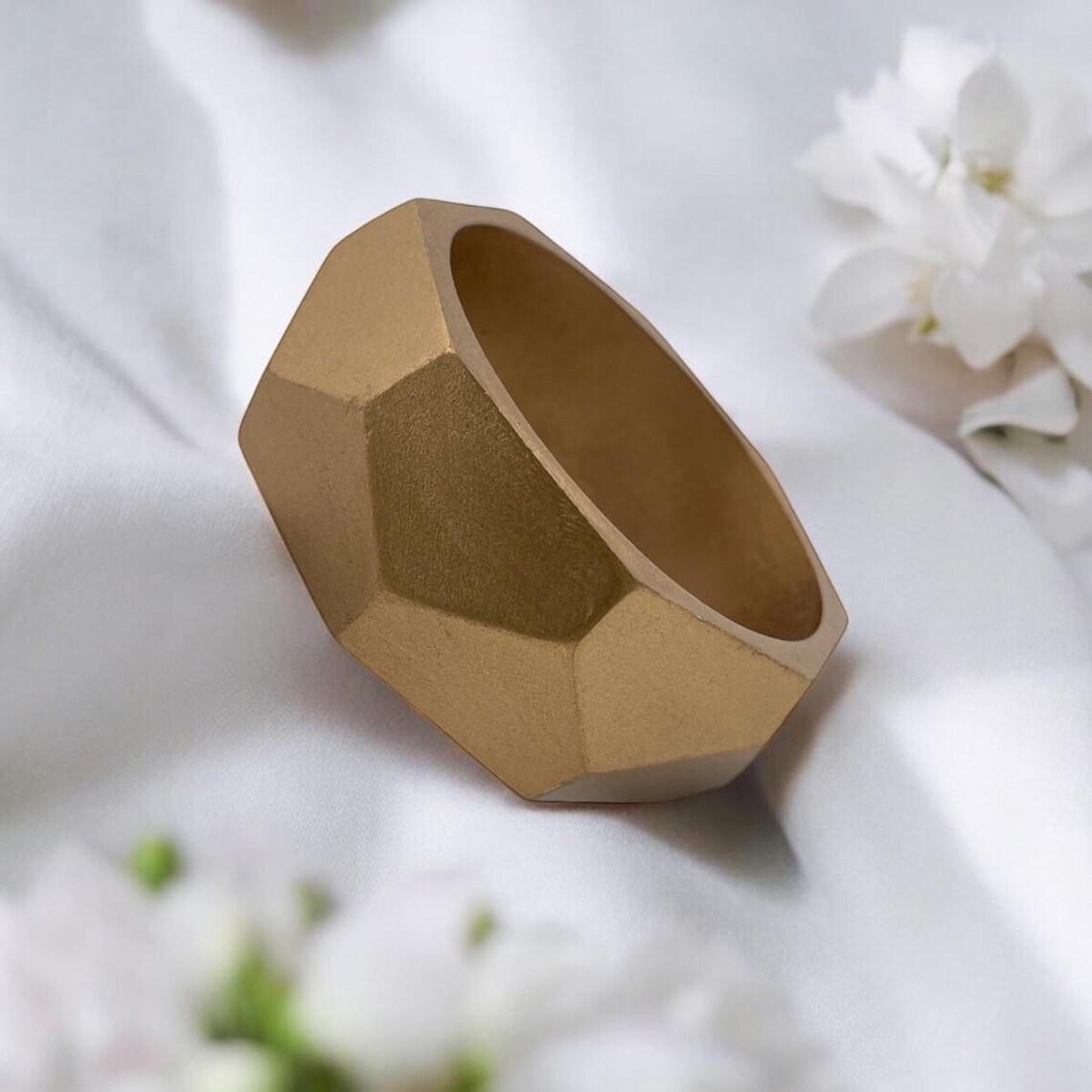 Boho Octagon Faceted Bronze Resin Bangle - Modern Geometric Bracelet - Etsy