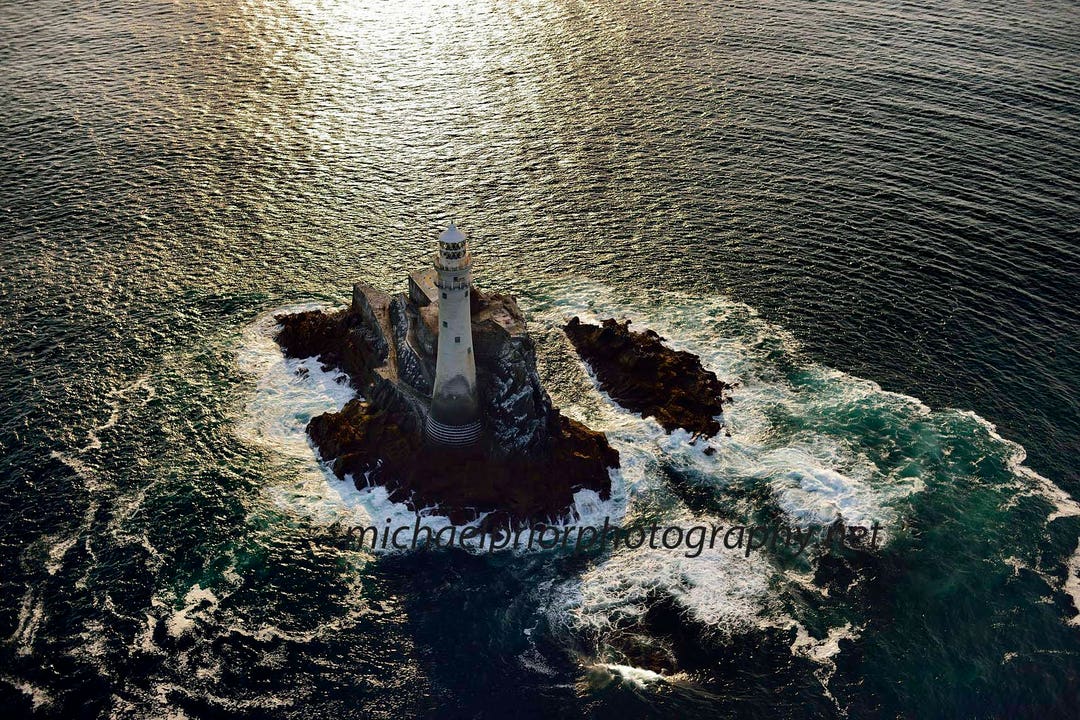 The Fastnet Lighthouse From the Air a Little After Surise - Etsy