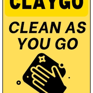 Clean as You Go Sign - Etsy