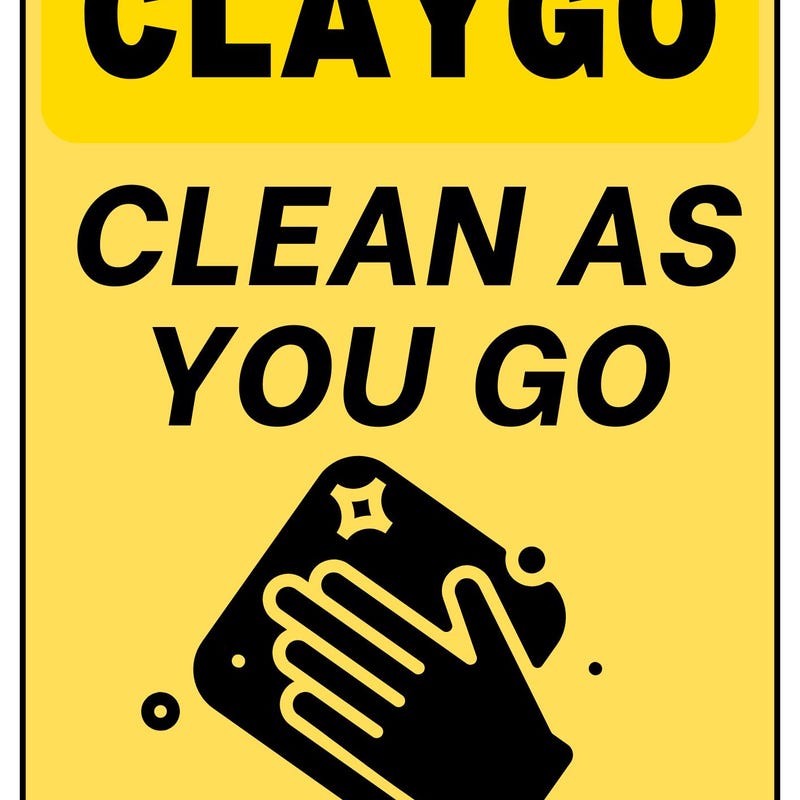 Clean as You Go Sign - Etsy