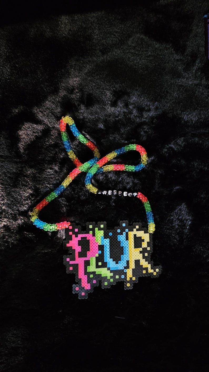 Plur #respect Perler Necklace - Etsy
