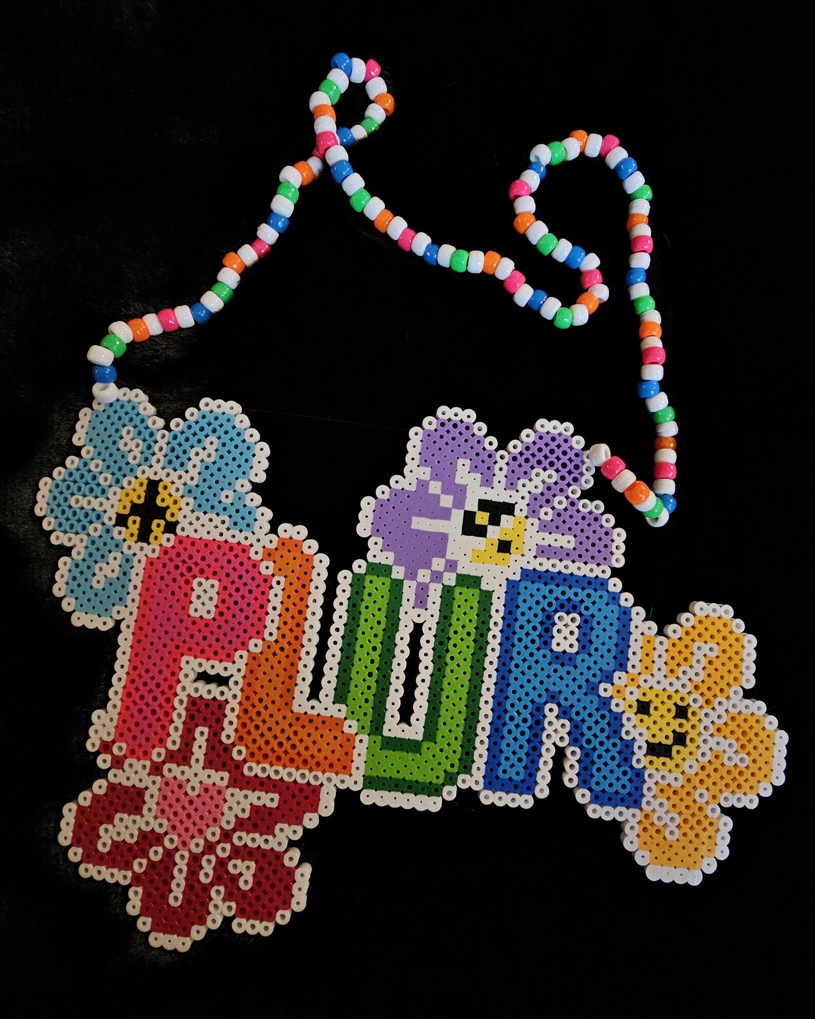 PLUR Perler Necklace - Etsy