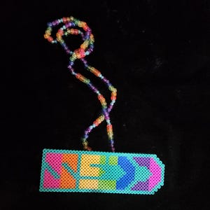 Zedd Perler Necklace With Holographic Finish - Etsy